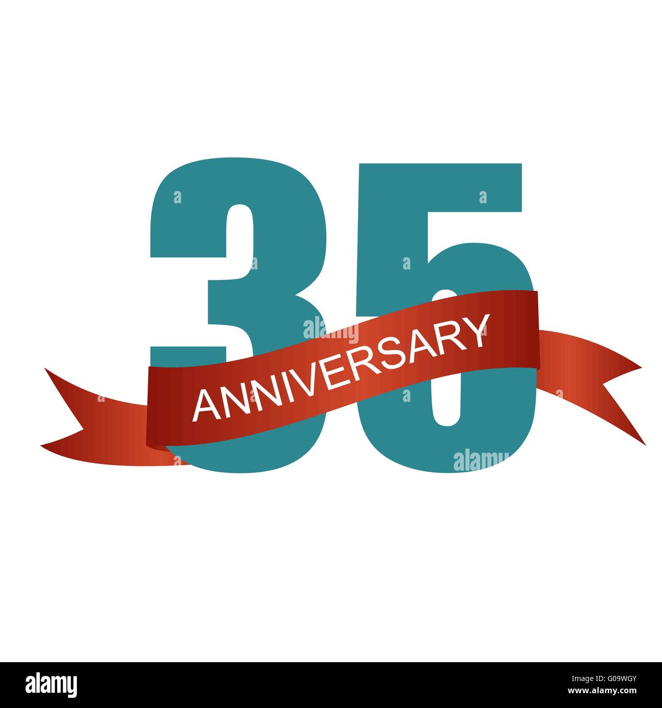 Thirty five 35 years anniversary Stock Vector Images - Alamy