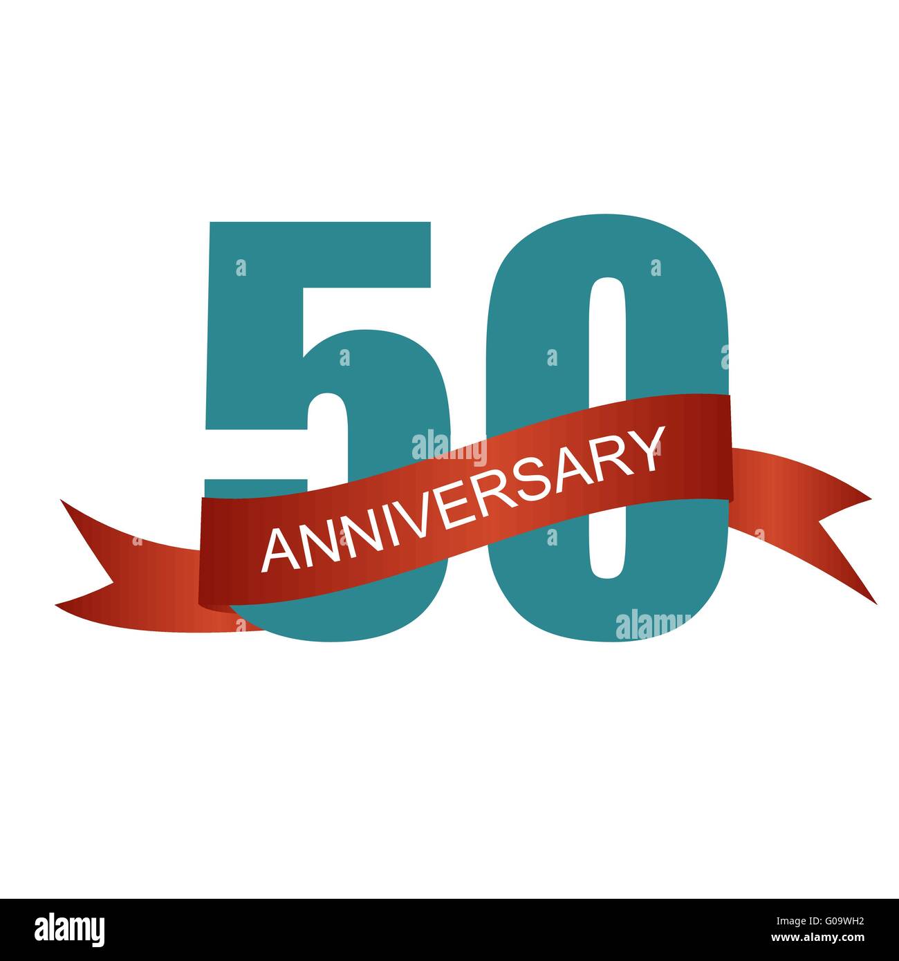 Fifty 50 Years Anniversary Label Sign for your Date. Vector Illu Stock ...