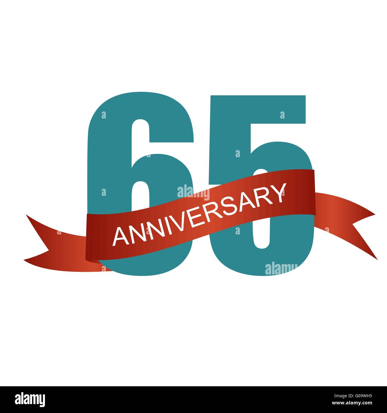 Sixty Five 65 Years Anniversary Label Sign for your Date. Vector Stock ...
