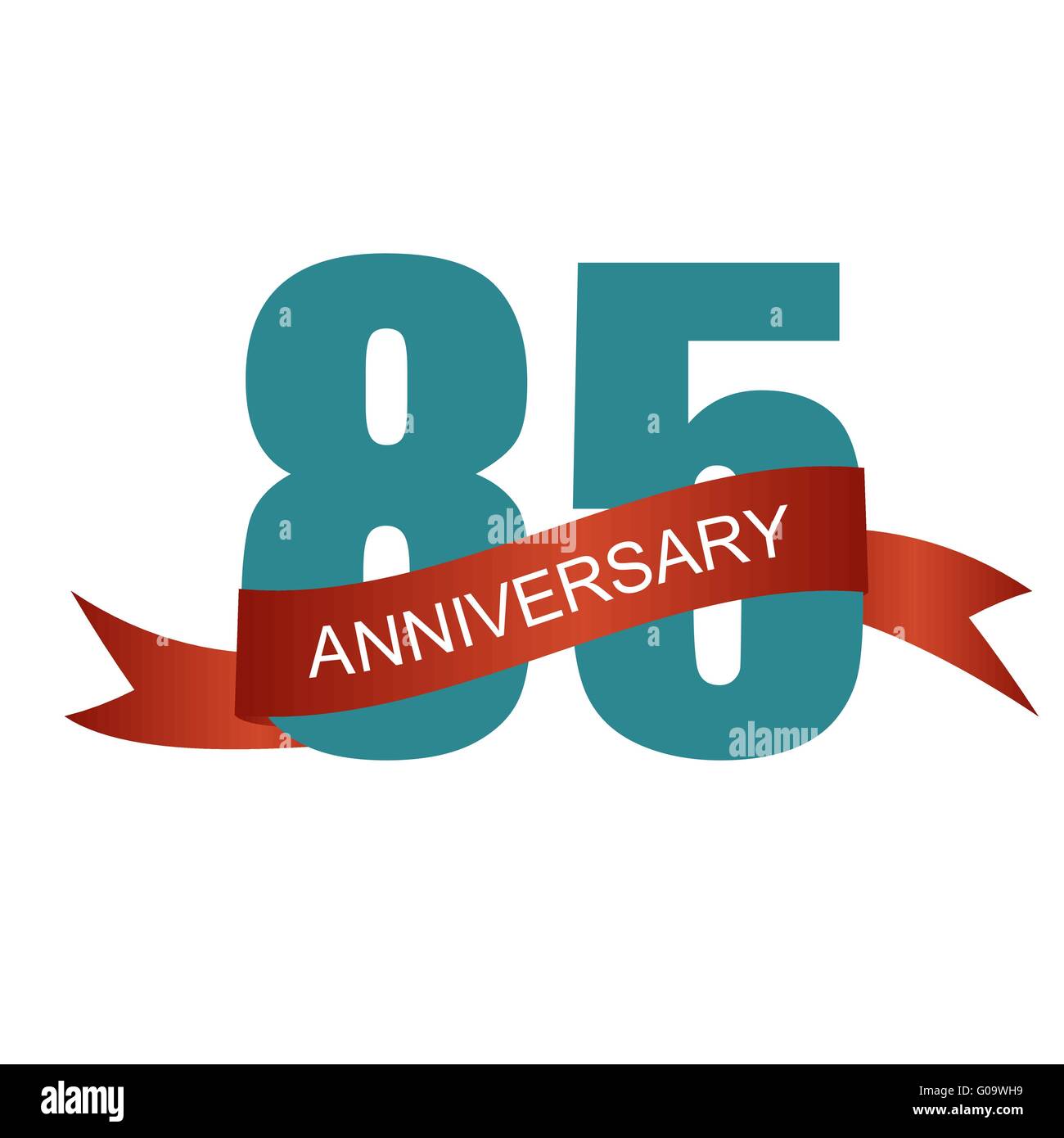 Eighty Five 85 Years Anniversary Label Sign for your Date Stock Vector ...