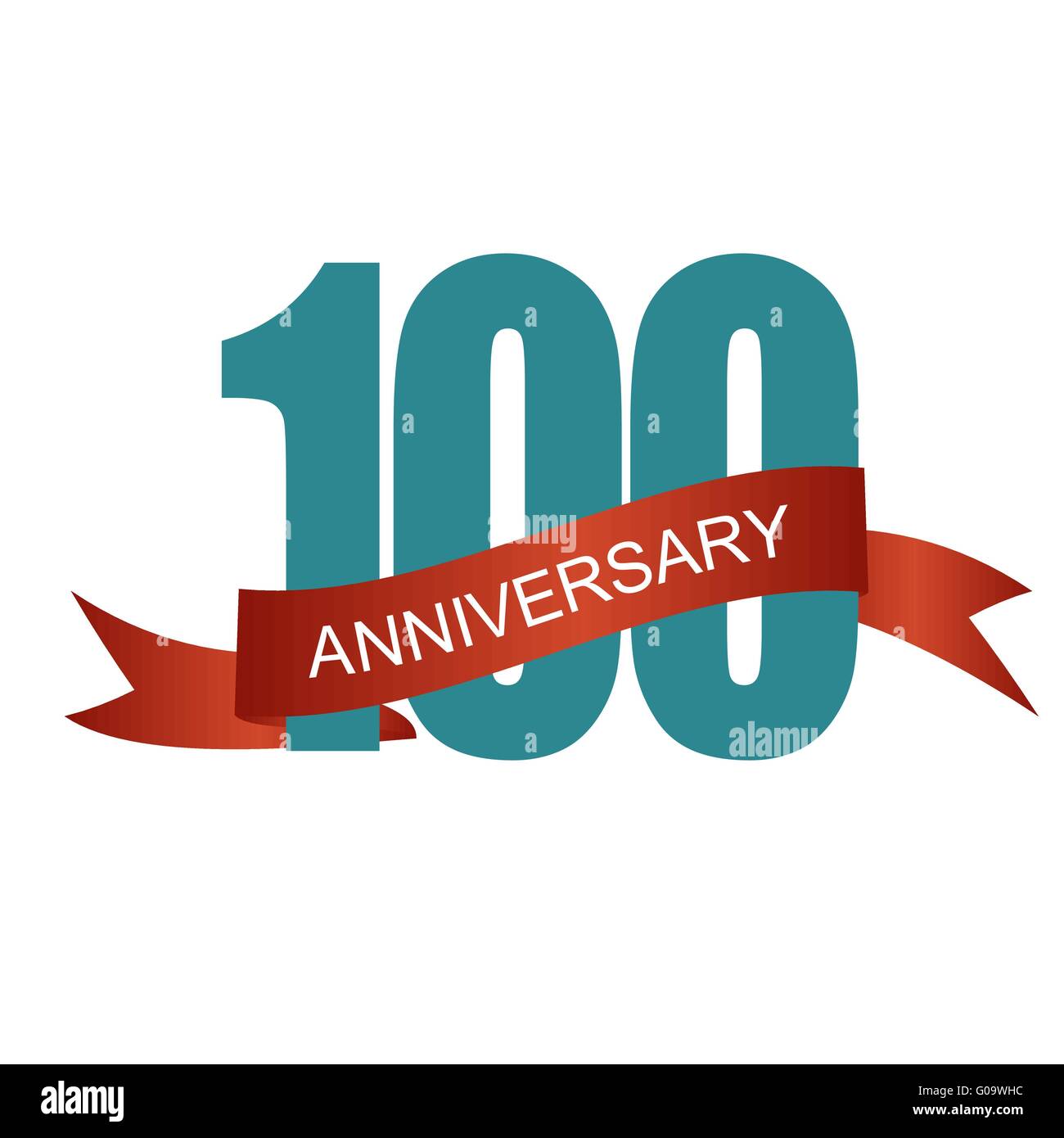 One Hundred 100 Years Anniversary Label Sign for your Date. Vect Stock ...