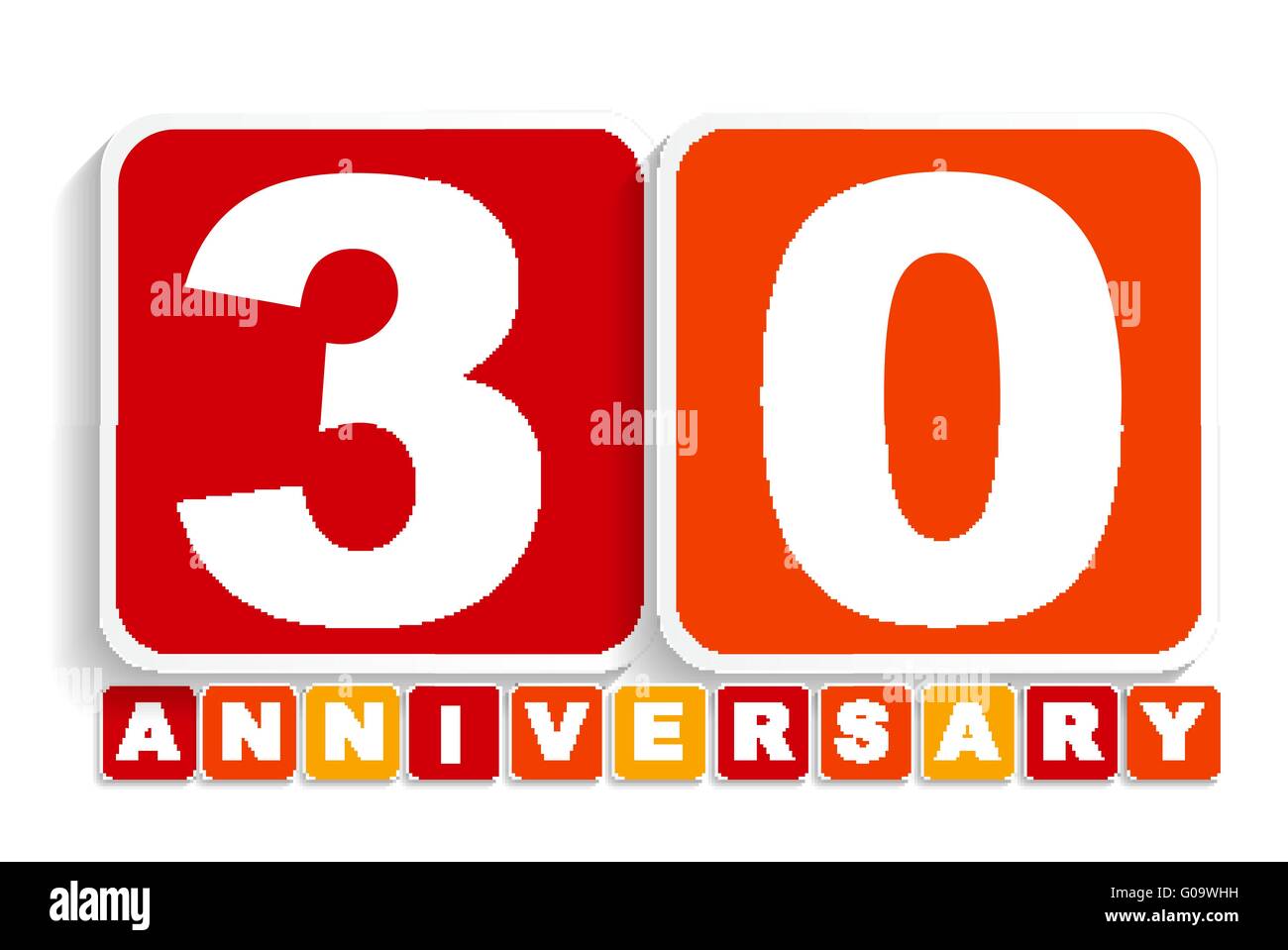Thirty 30 Years Anniversary Label Sign for your Date. Vector Ill Stock ...