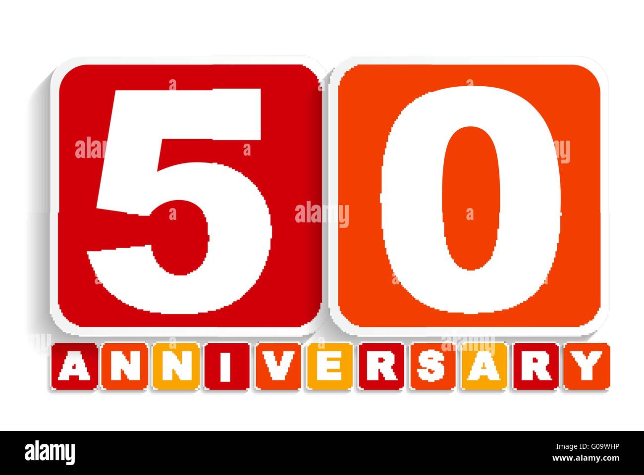 Fifty 50 Years Anniversary Label Sign for your Date. Vector Illu Stock ...