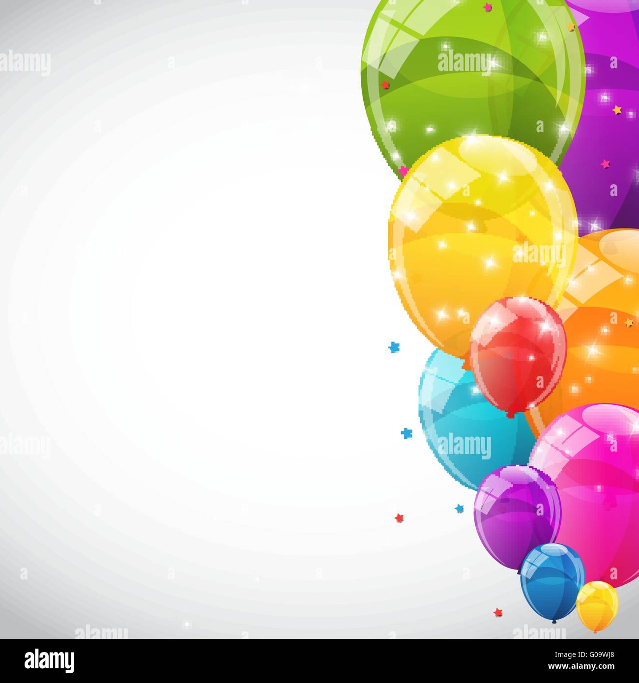 Color Glossy Balloons Background Vector Illustration Stock Vector Image ...