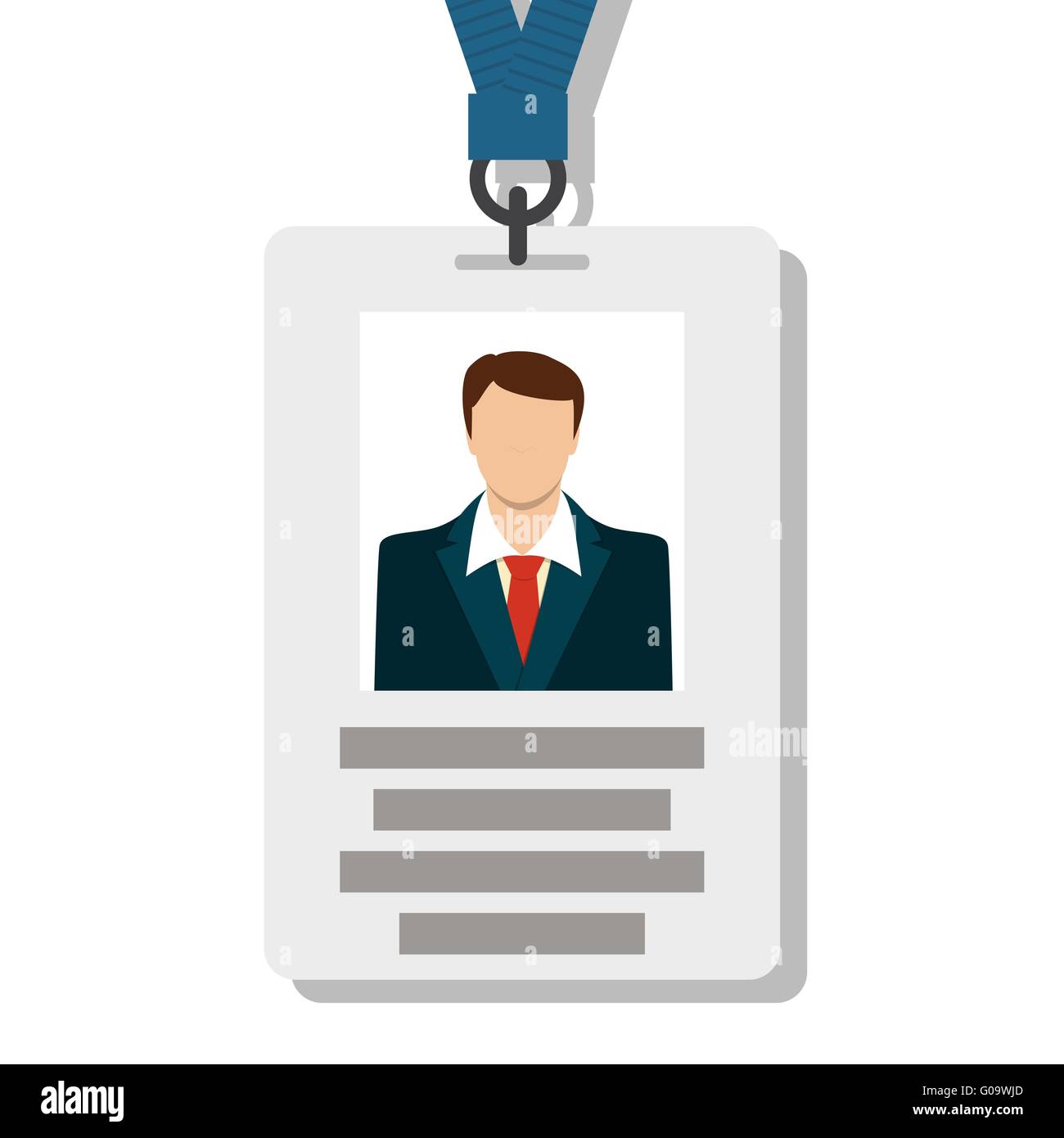 Badge, Pass Card ID in Modern Flat Style Stock Vector Image & Art - Alamy