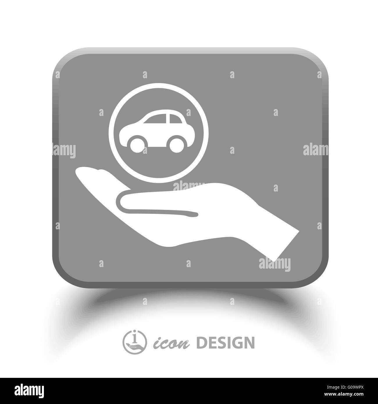 car in hand icon Stock Vector Image & Art - Alamy