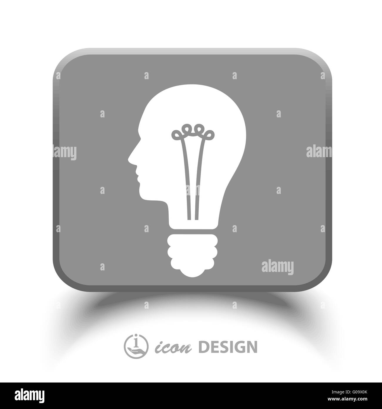 bulb AND head icon Stock Vector Image & Art - Alamy
