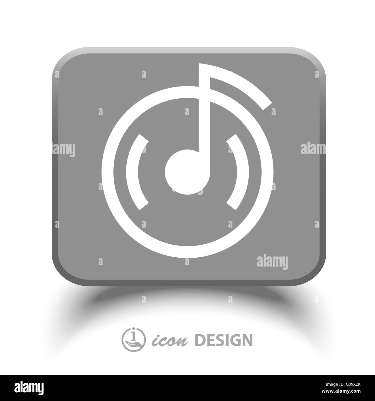 Music note on cd Black and White Stock Photos & Images - Alamy