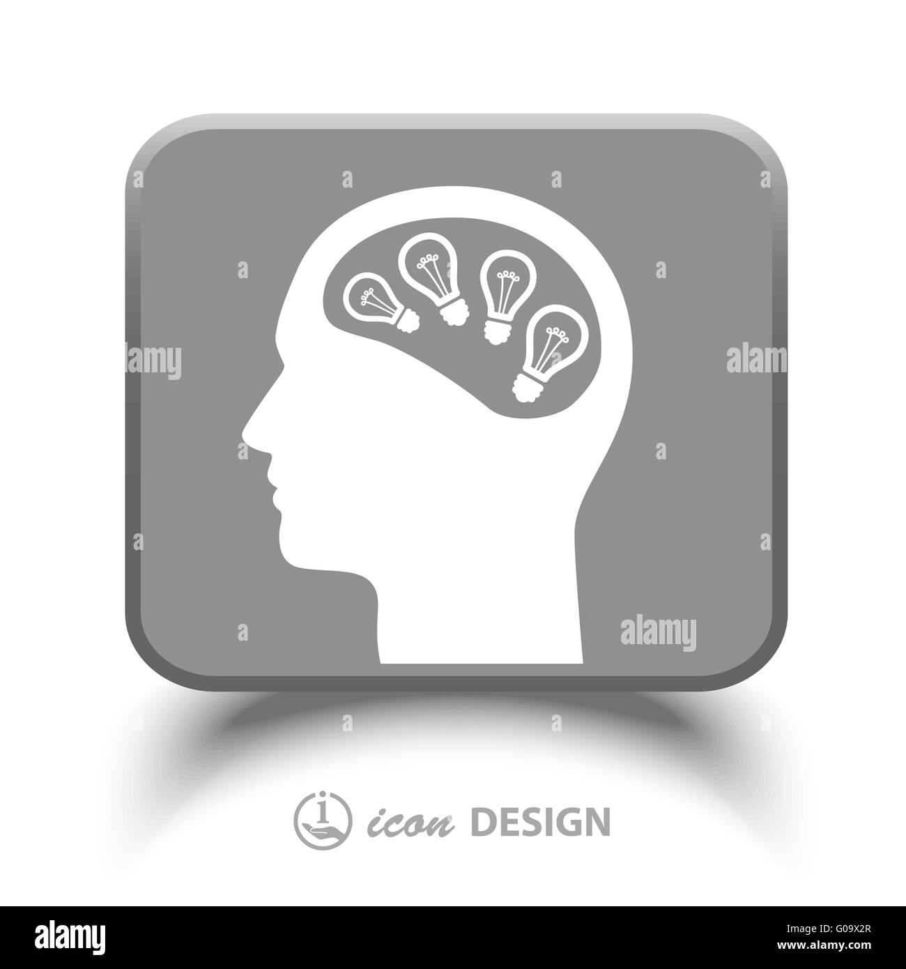 bulb AND head icon Stock Vector Image & Art - Alamy