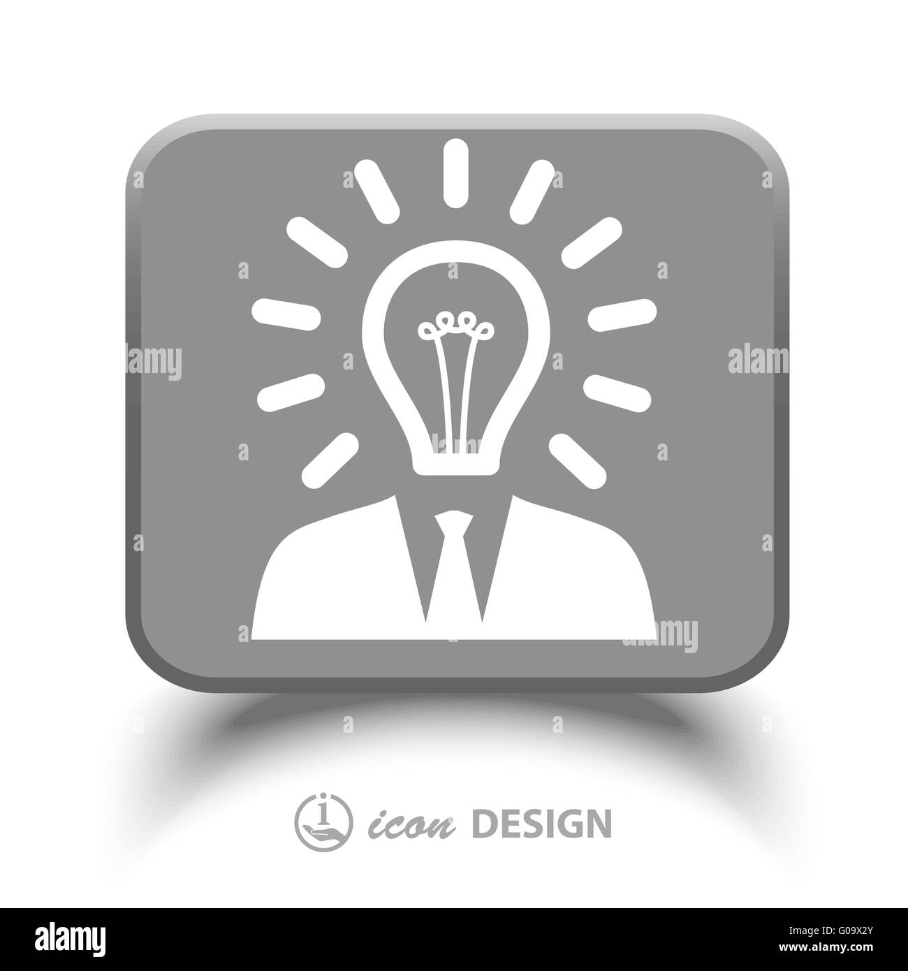 bulb AND head icon Stock Vector Image & Art - Alamy