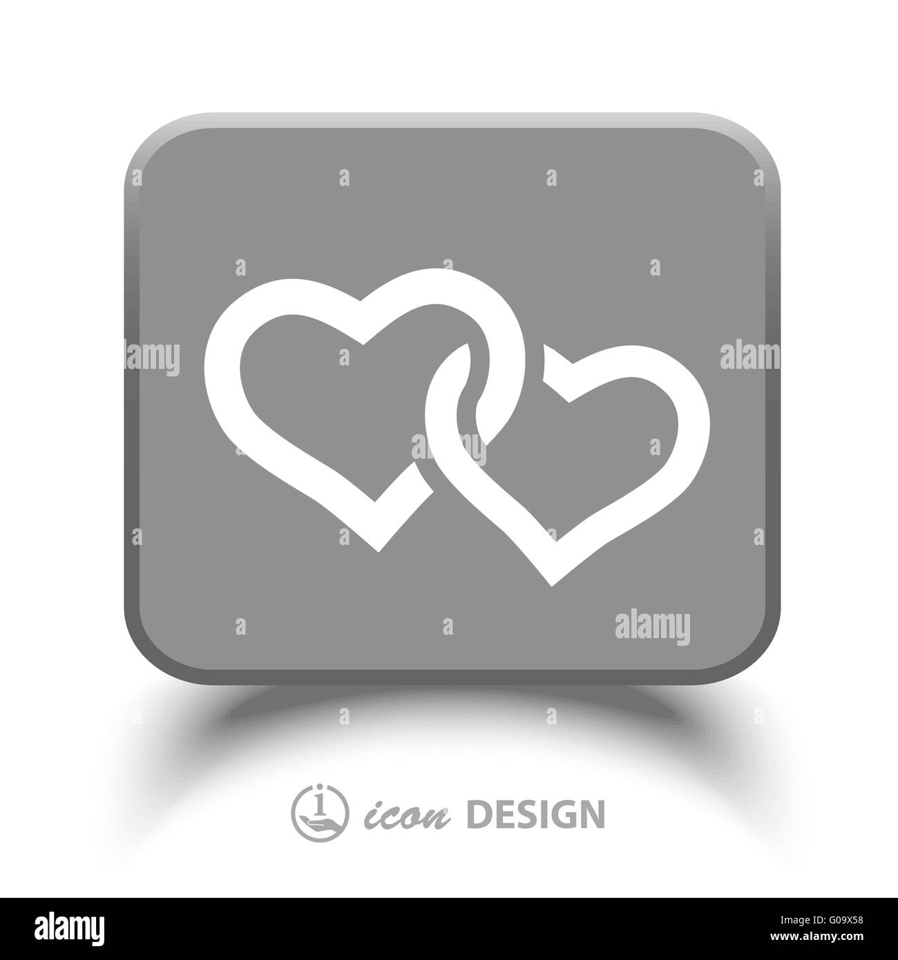 two hearts icon Stock Vector Image & Art - Alamy