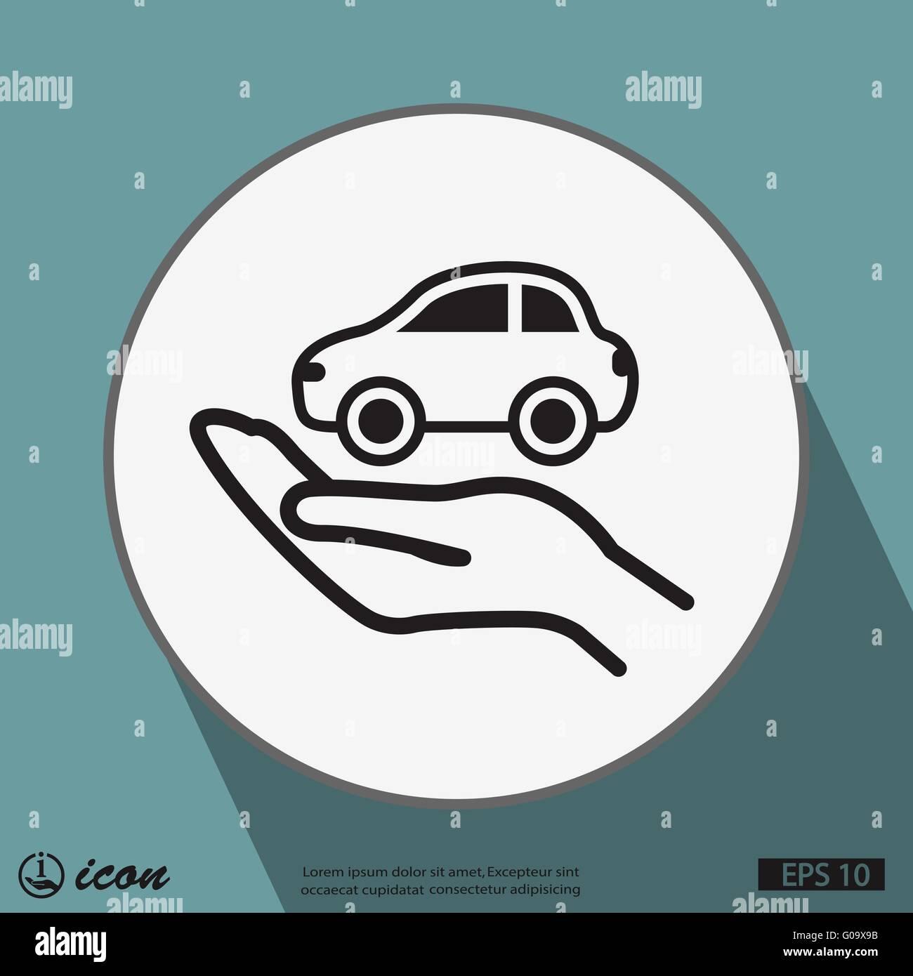 car in hand icon Stock Vector Image & Art - Alamy