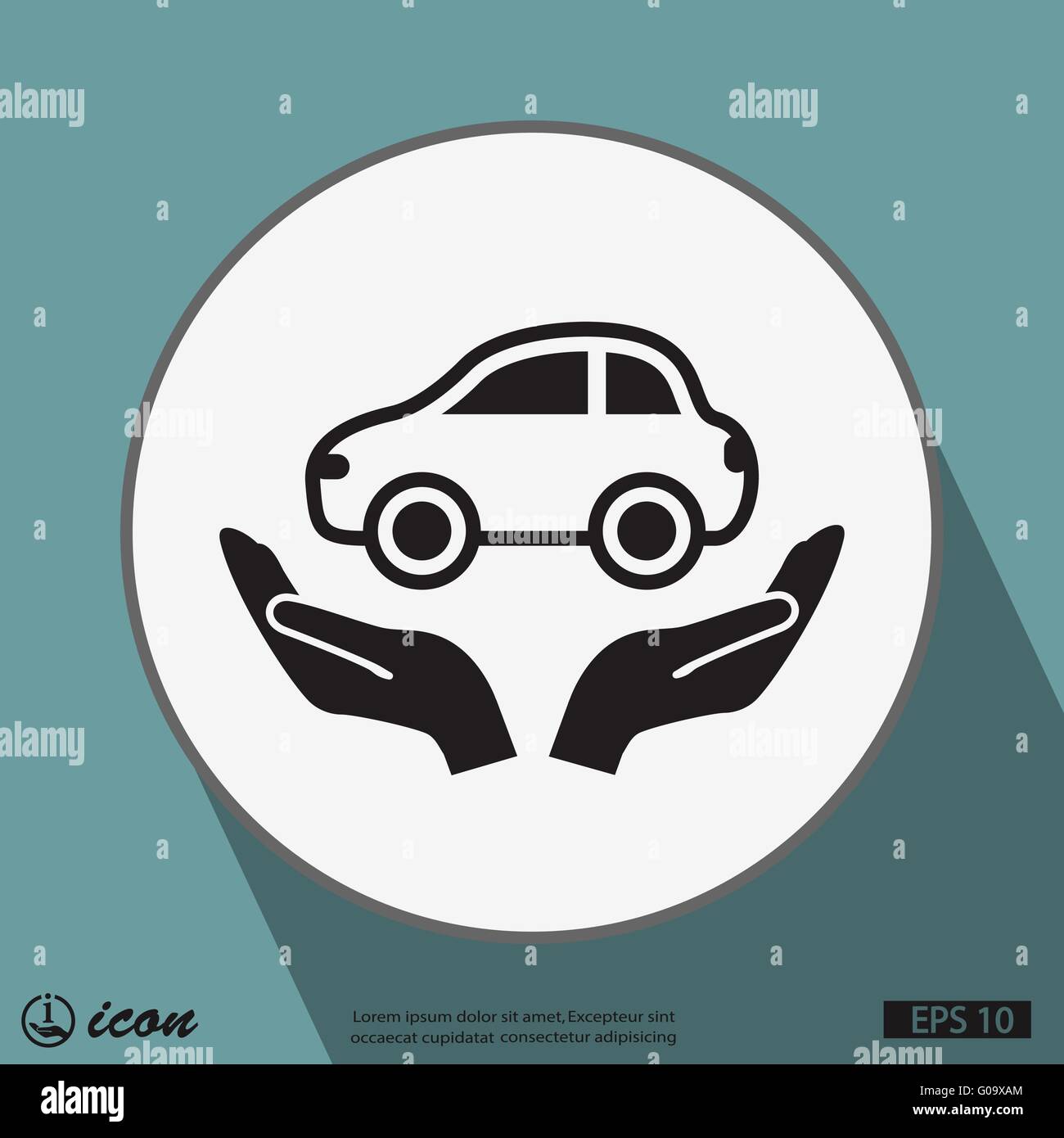 car in hand icon Stock Vector Image & Art - Alamy