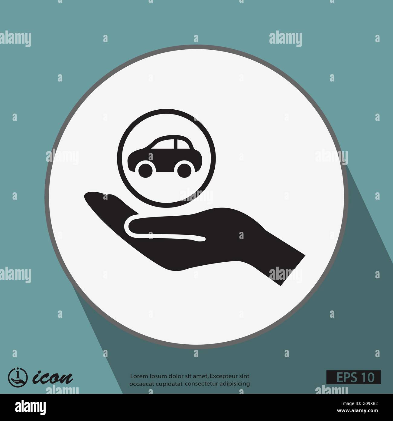 car in hand icon Stock Vector Image & Art - Alamy