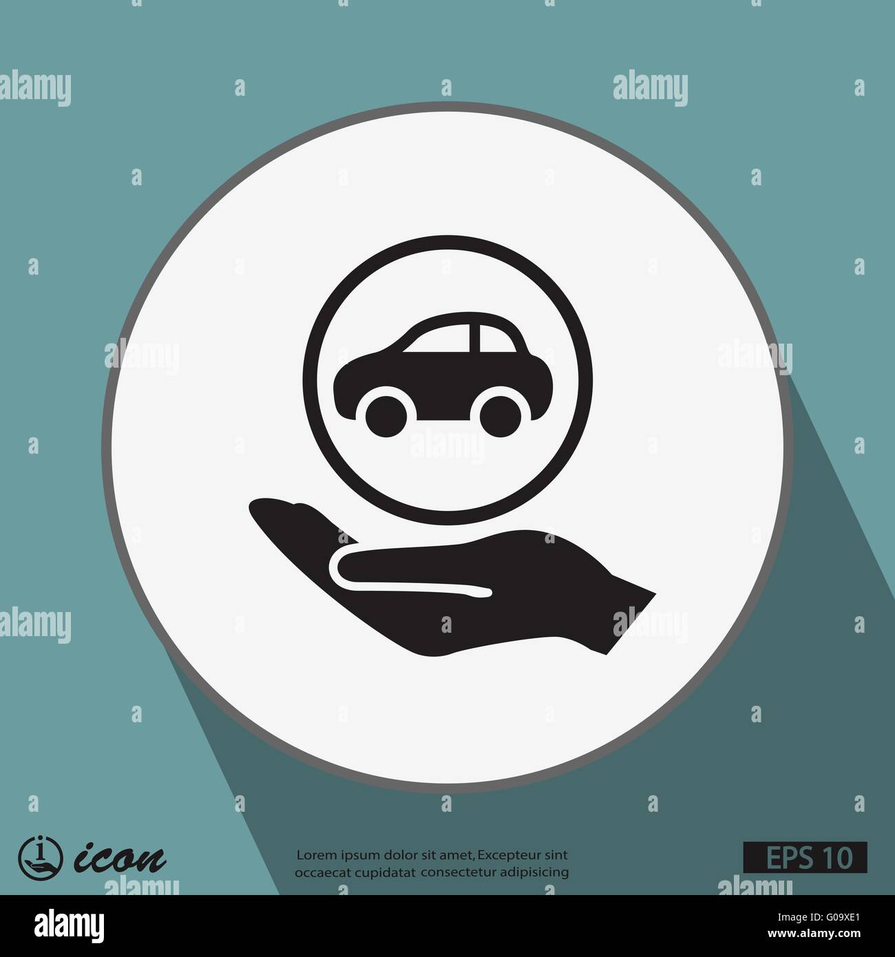 car in hand icon Stock Vector Image & Art - Alamy