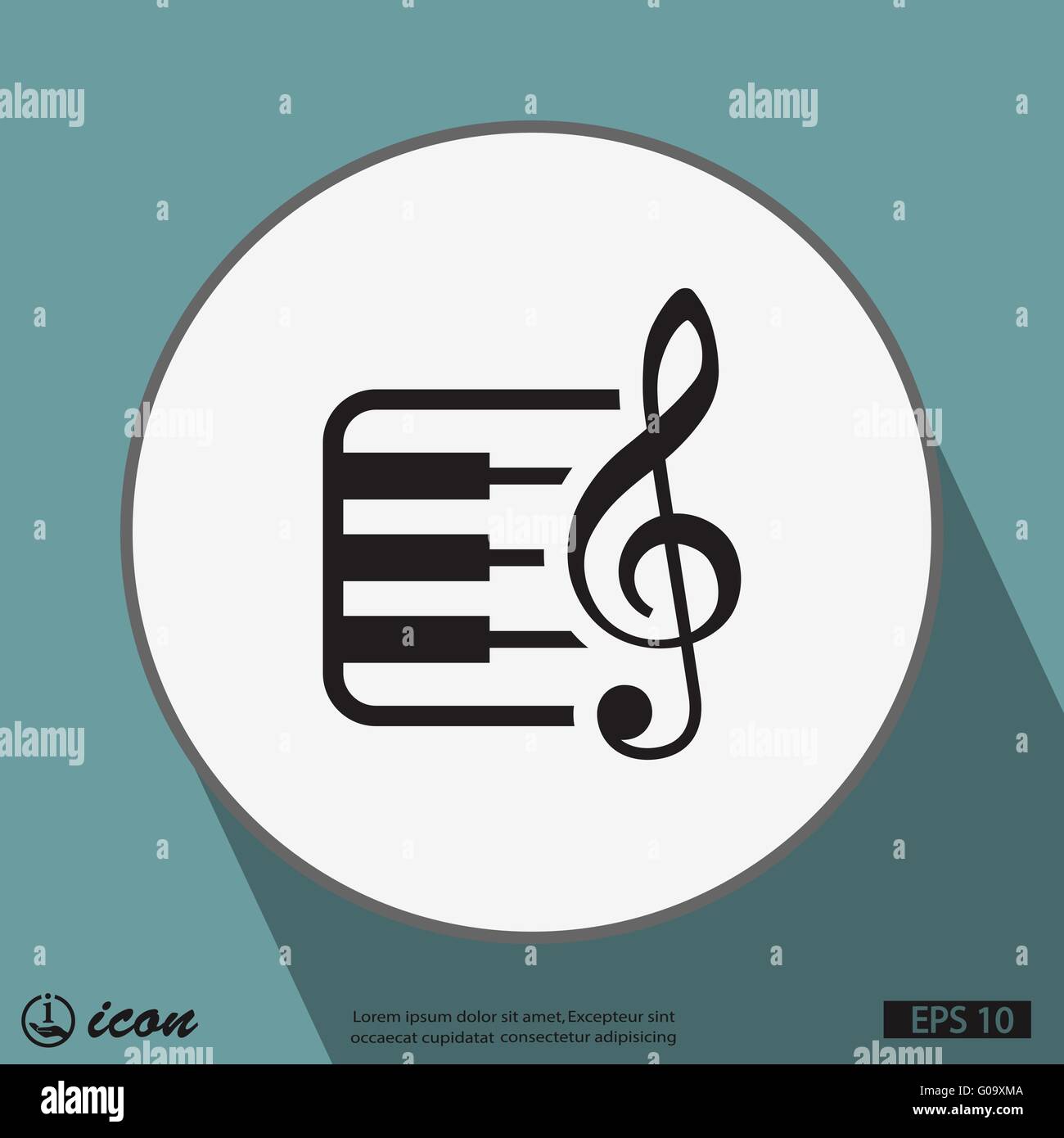 music key and keyboard icon Stock Vector Image & Art - Alamy