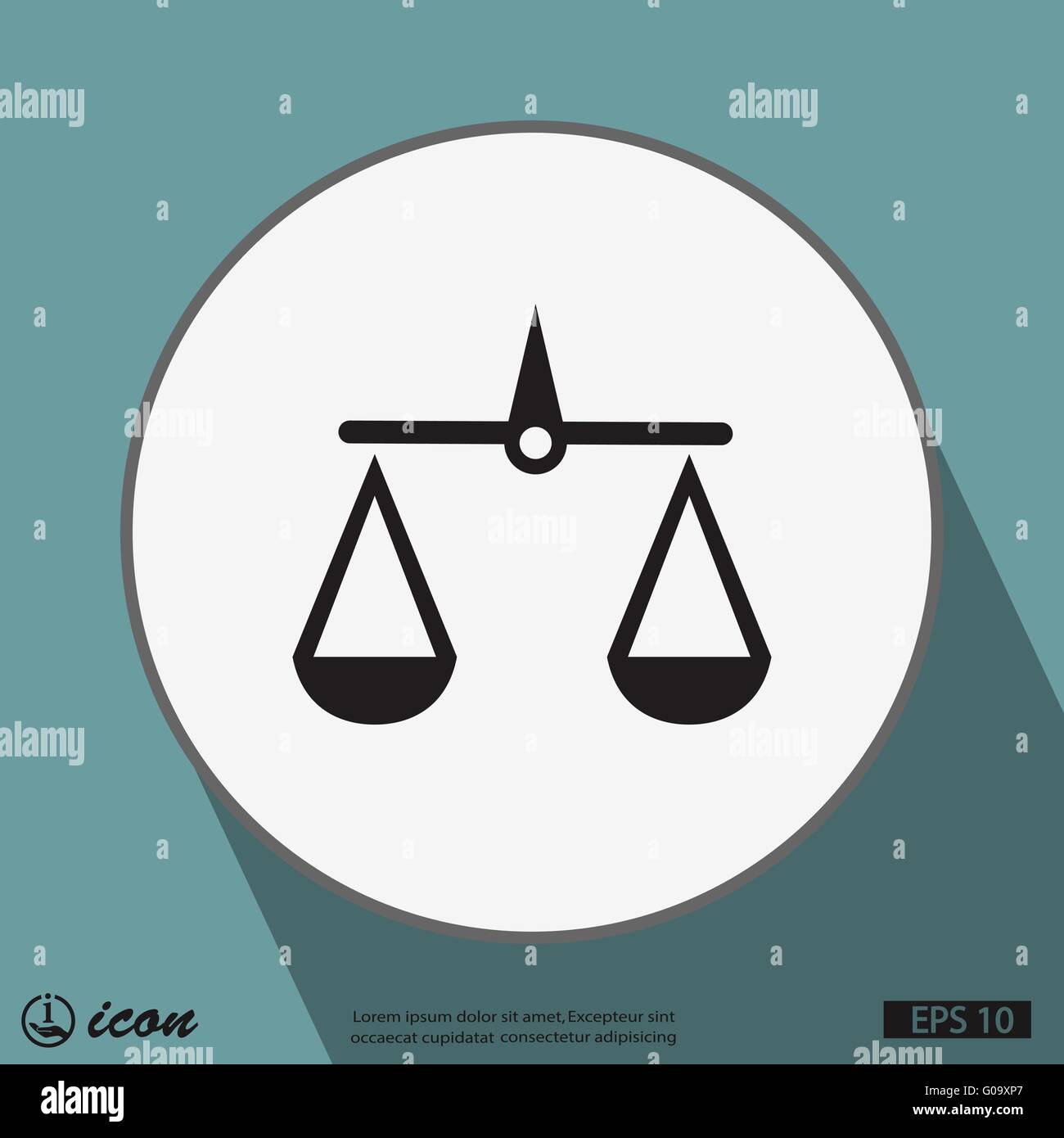 justice scales icon Stock Vector Image & Art - Alamy