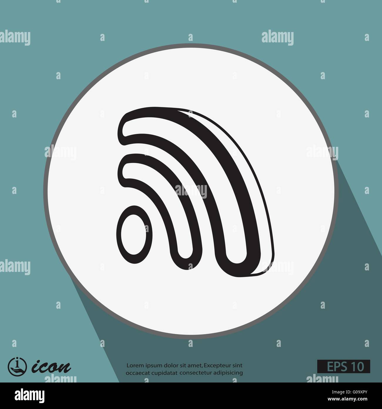 Icon rss vector concept illustration Stock Vector Images - Alamy