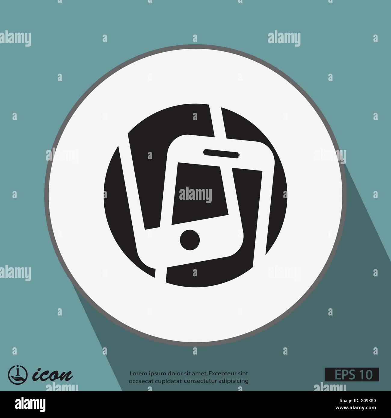 Abstract mobile icon Stock Vector Image & Art - Alamy