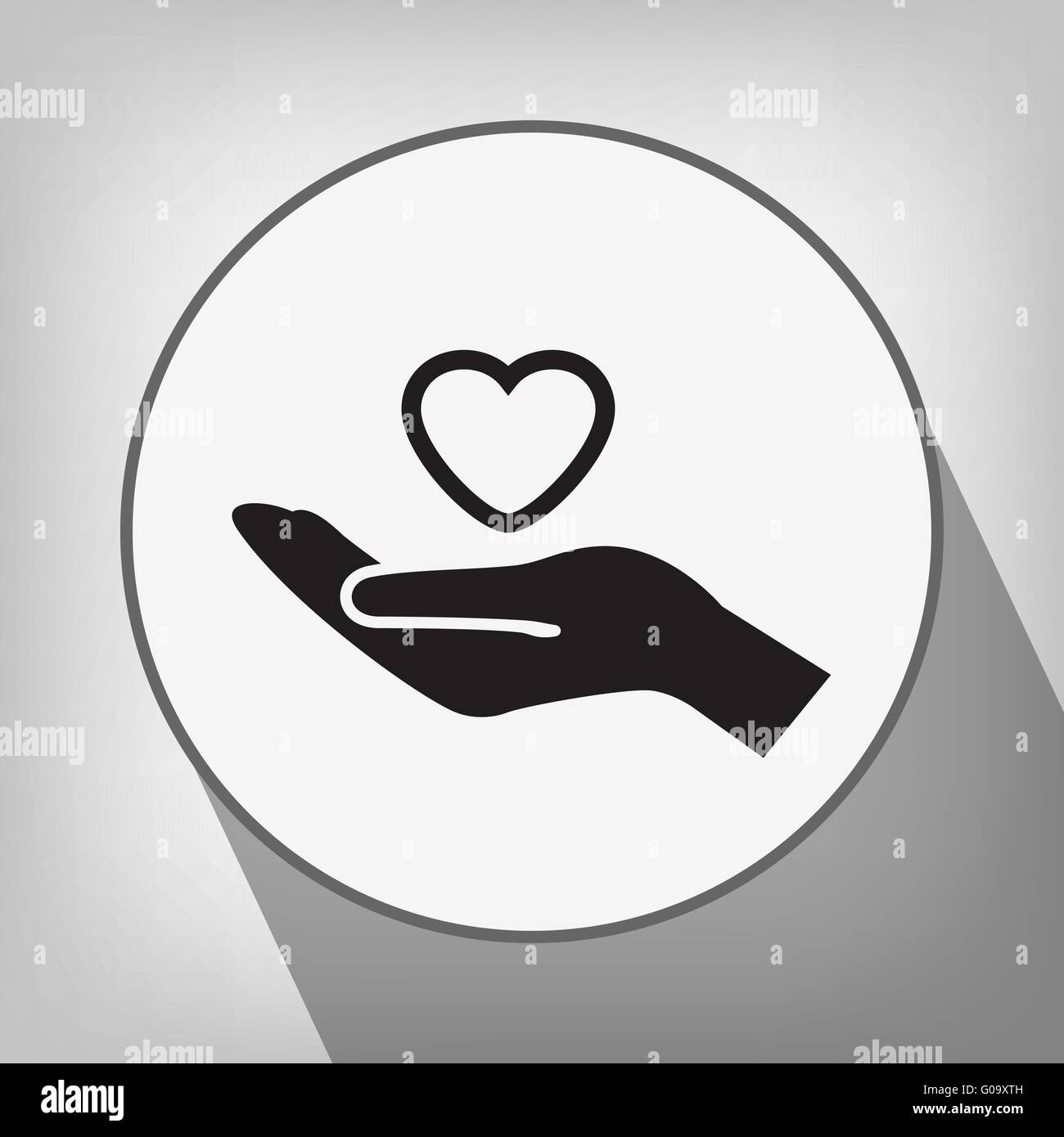 heart in hand icon Stock Vector Image & Art - Alamy