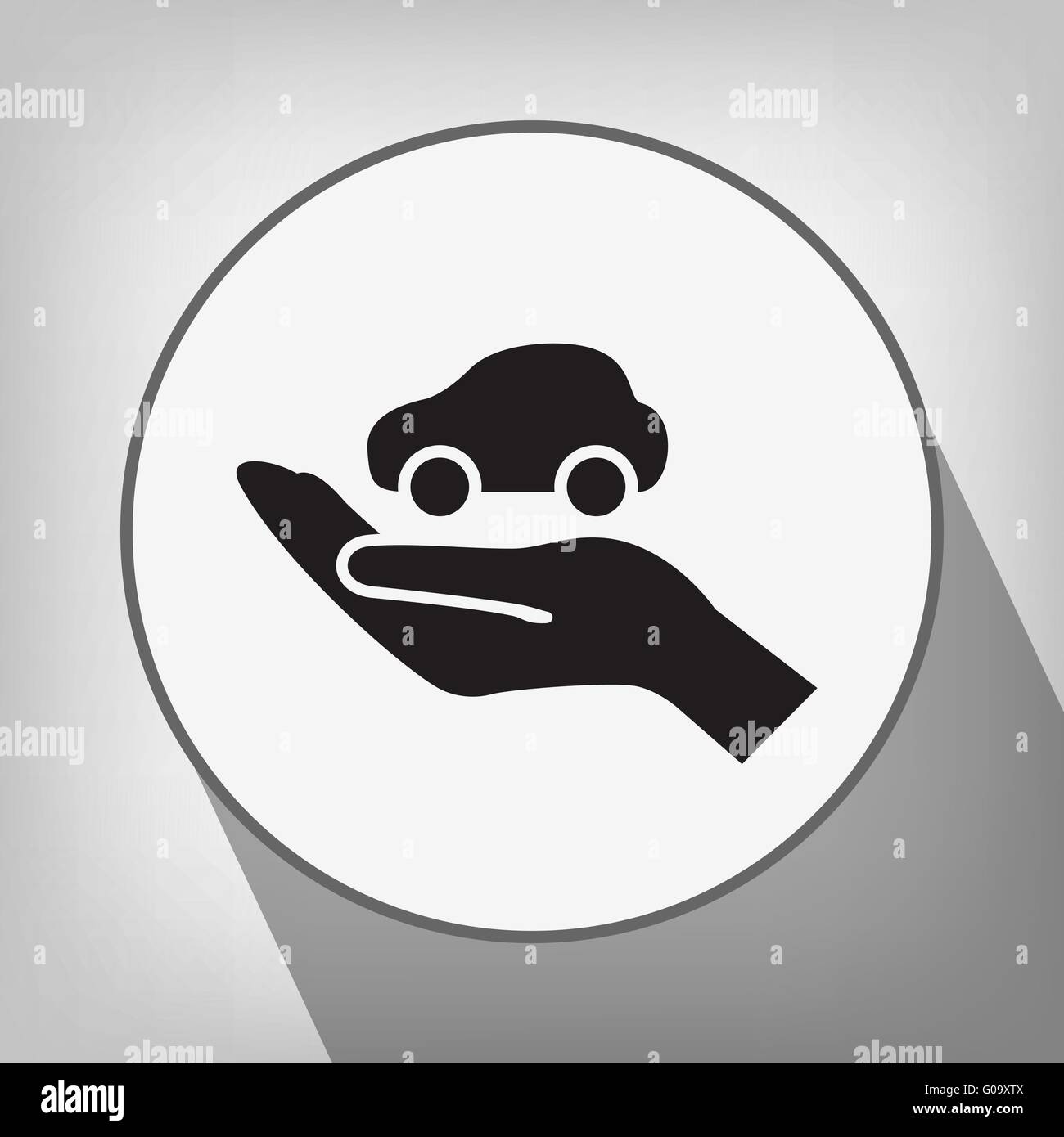 car in hand icon Stock Vector Image & Art - Alamy