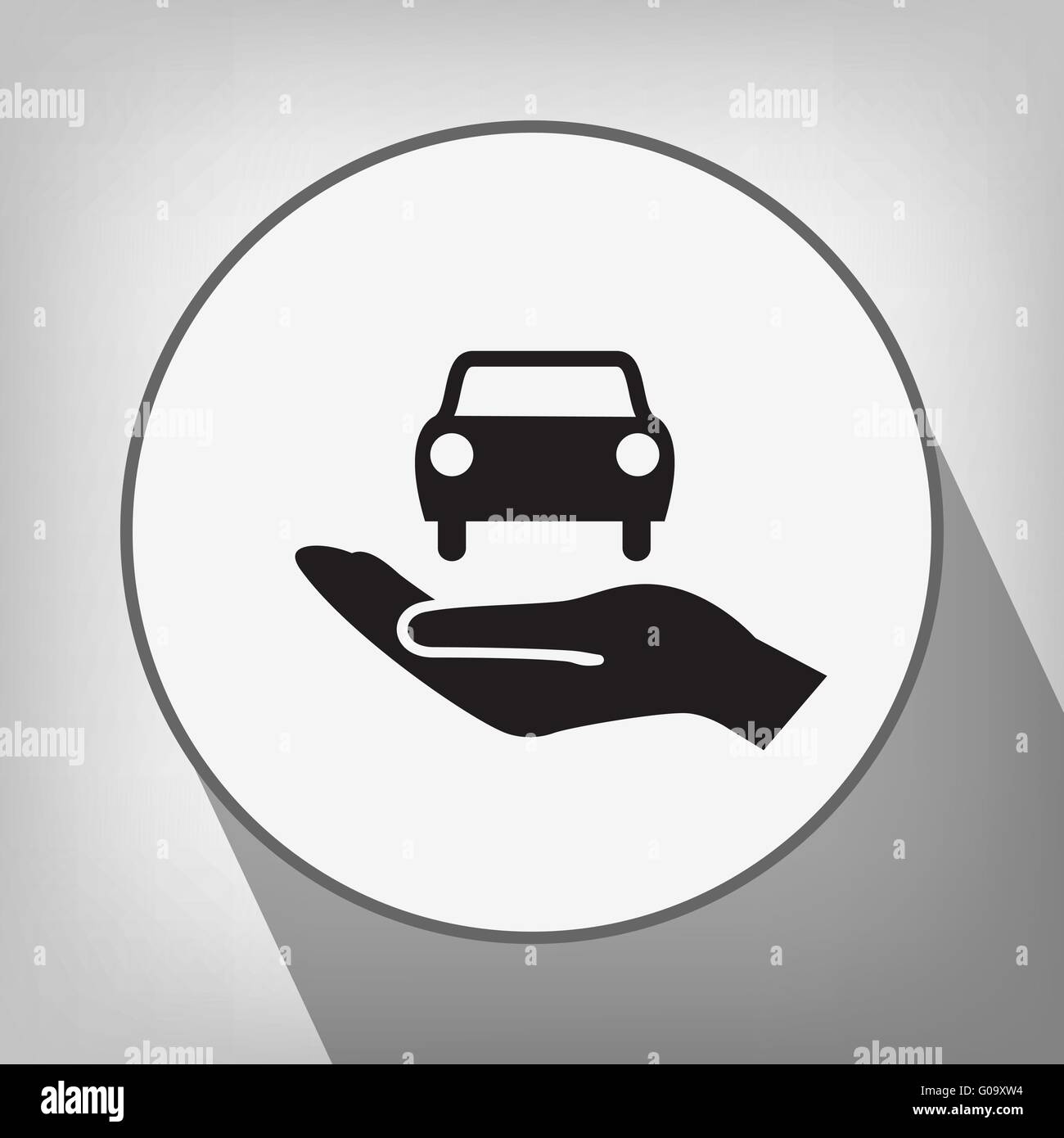 car in hand icon Stock Vector Image & Art - Alamy