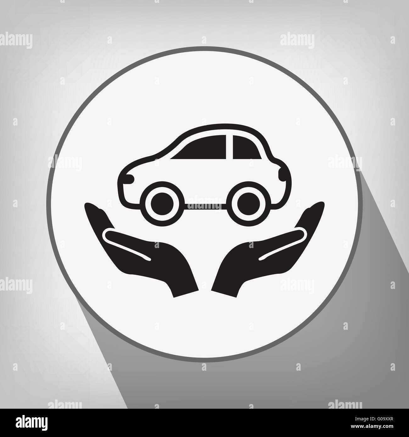 car in hand icon Stock Vector Image & Art - Alamy