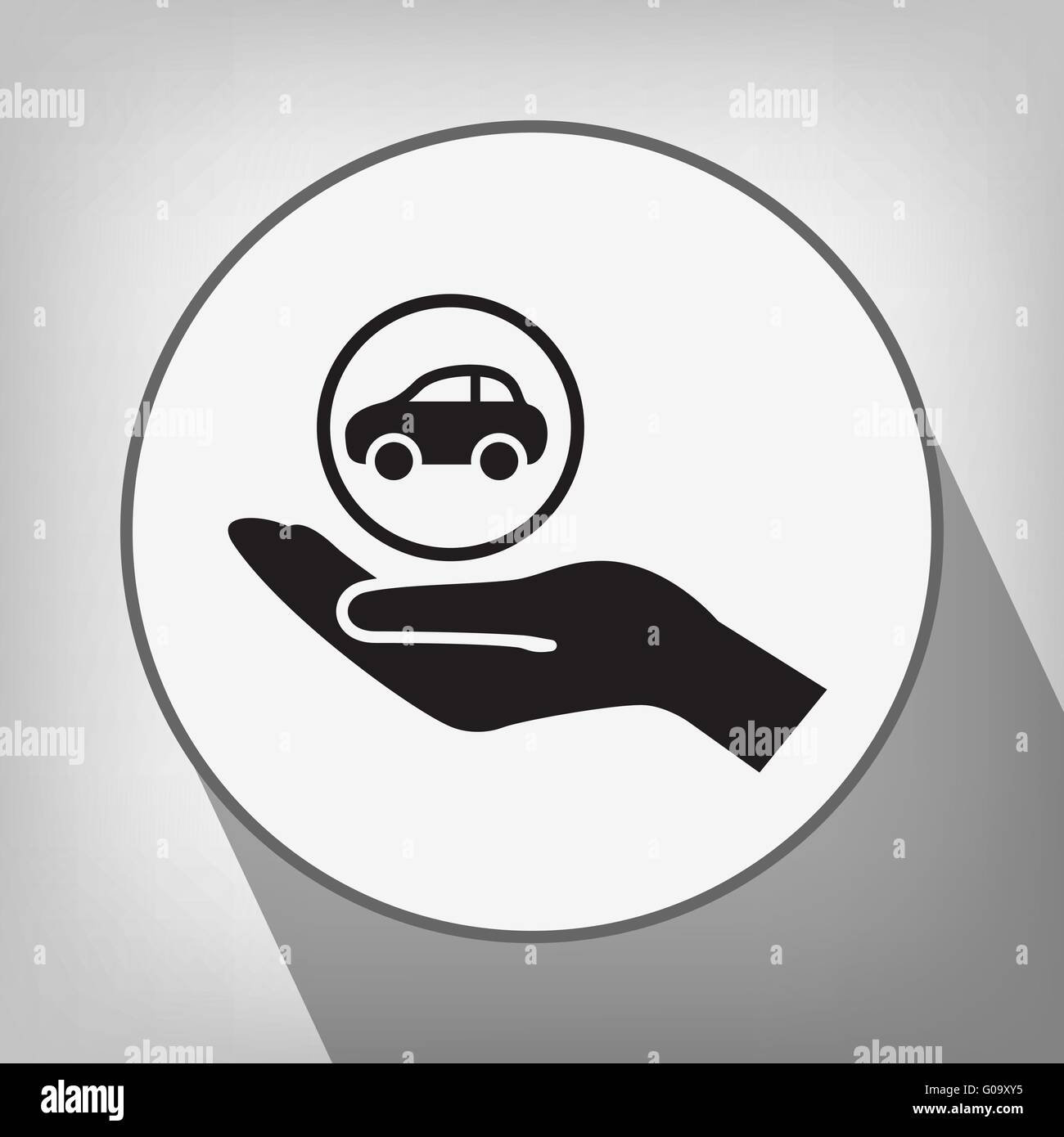 car in hand icon Stock Vector Image & Art - Alamy