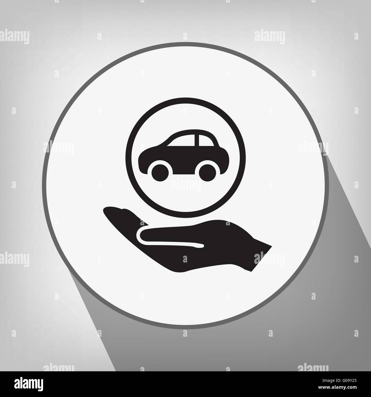 car in hand icon Stock Vector Image & Art - Alamy