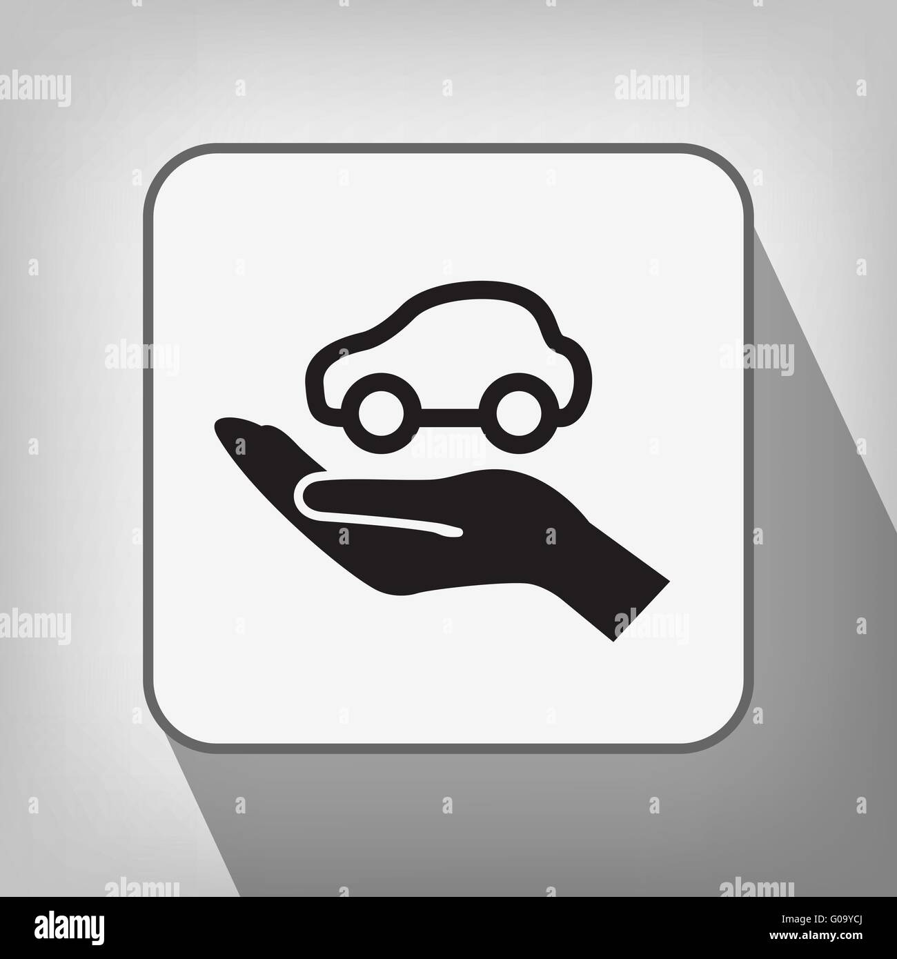 car in hand icon Stock Vector Image & Art - Alamy