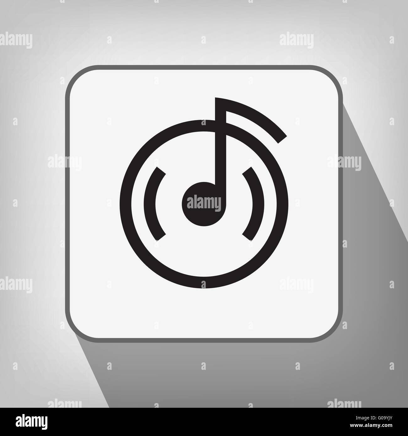 music note on cd icon Stock Vector Image & Art - Alamy