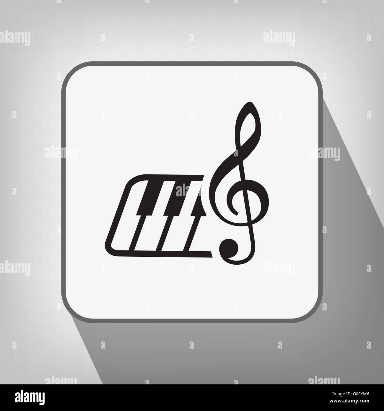 music key and keyboard icon Stock Vector Image & Art - Alamy