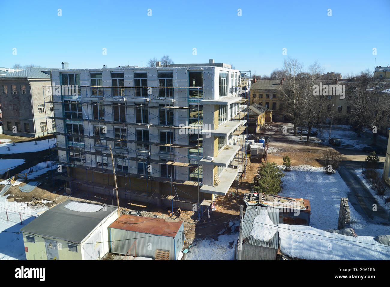 construction of small building Stock Photo - Alamy