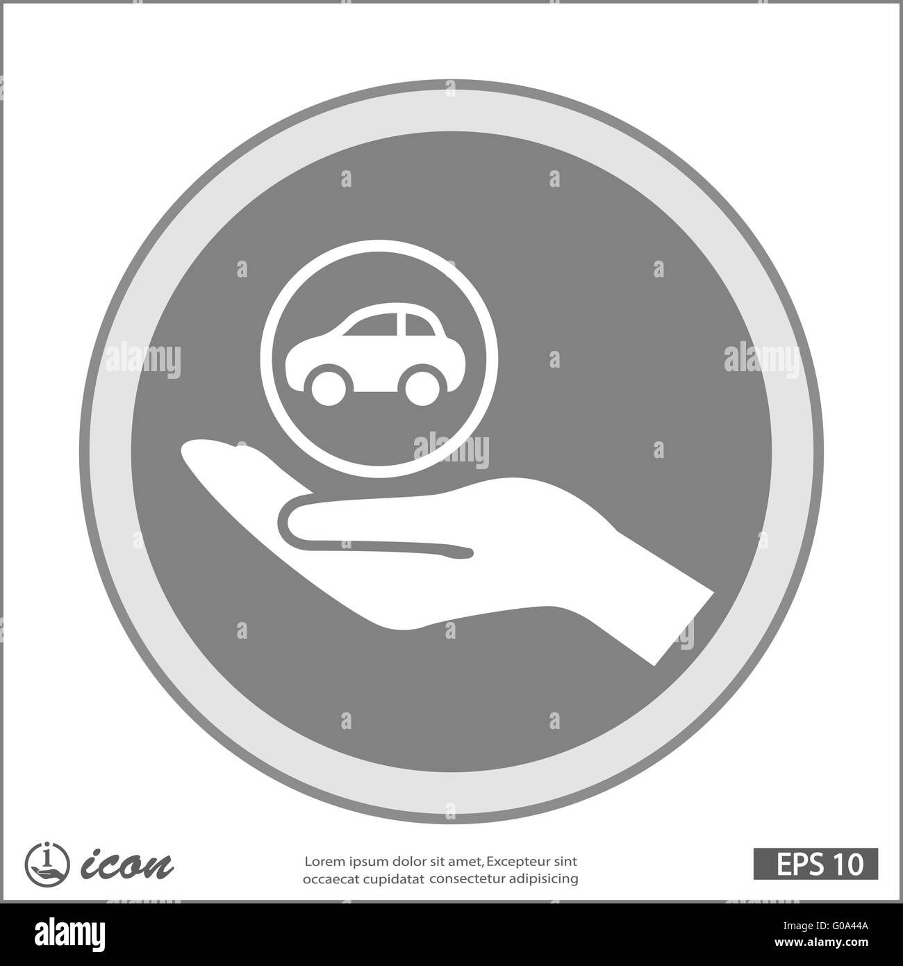 car in hand icon Stock Vector Image & Art - Alamy