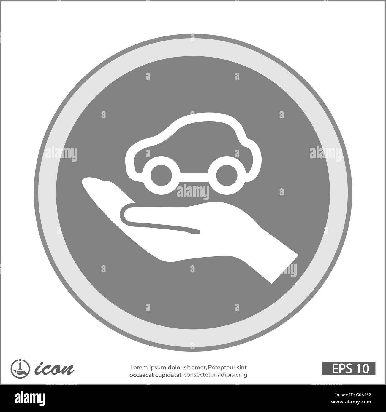 car in hand icon Stock Vector Image & Art - Alamy