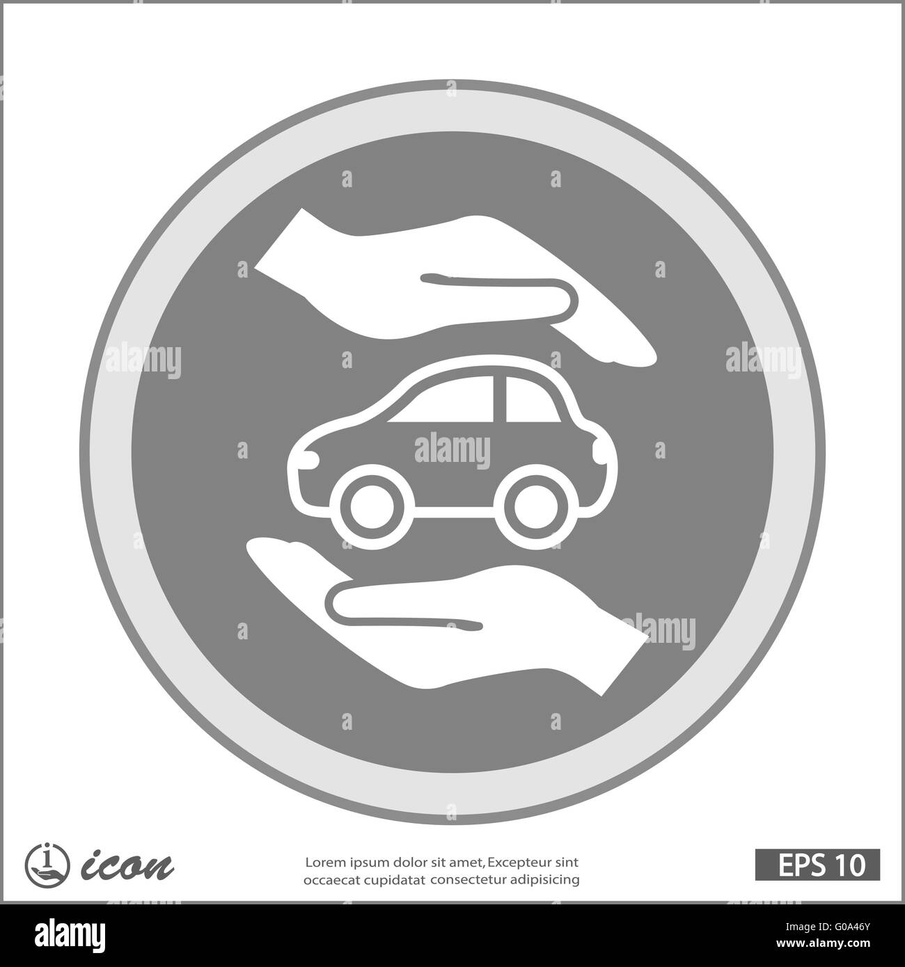 car in hand icon Stock Vector Image & Art - Alamy