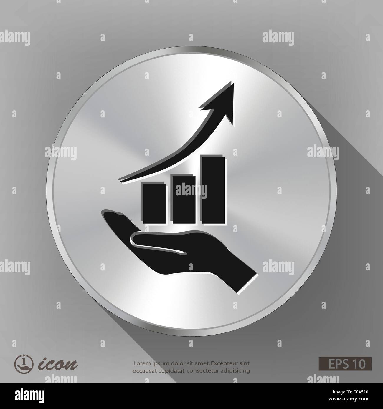 graph in hand icon Stock Vector Image & Art - Alamy