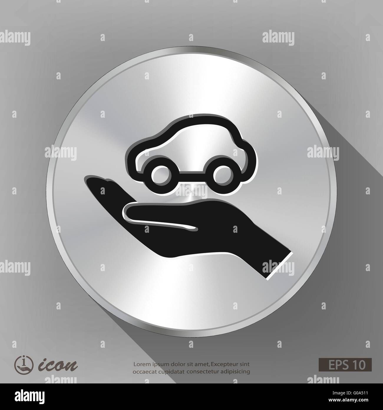car in hand icon Stock Vector Image & Art - Alamy