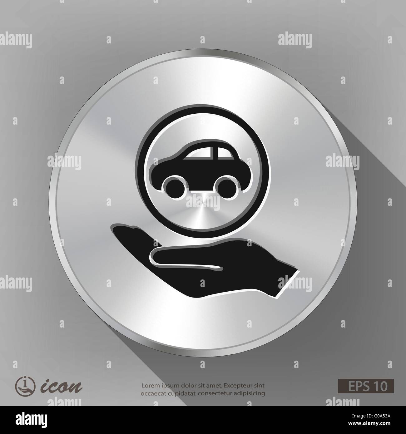 car in hand icon Stock Vector Image & Art - Alamy