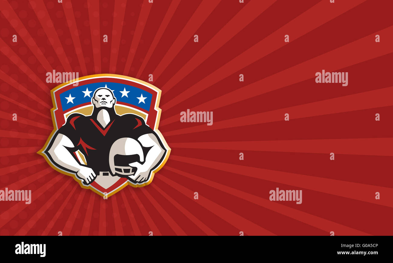 American Football Tackle Linebacker Helmet Shield Stock Photo - Alamy