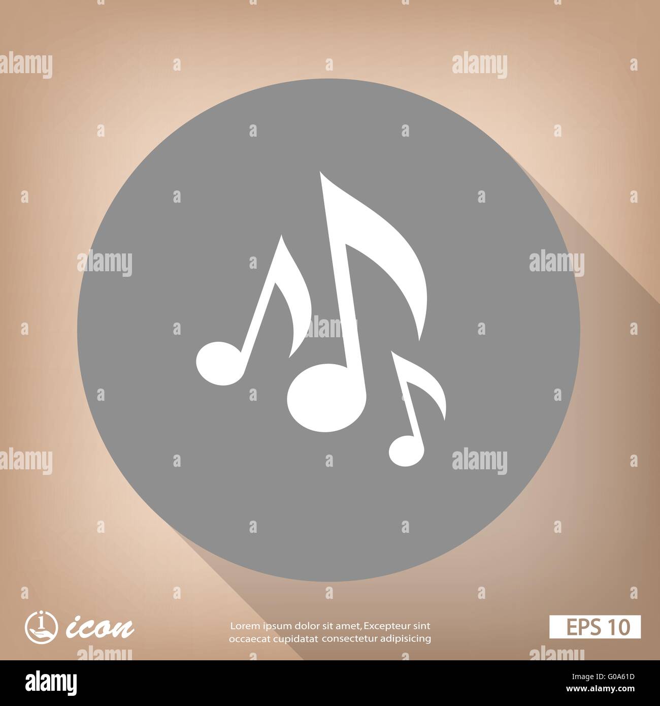 Pictograph of music note Stock Vector Image & Art - Alamy
