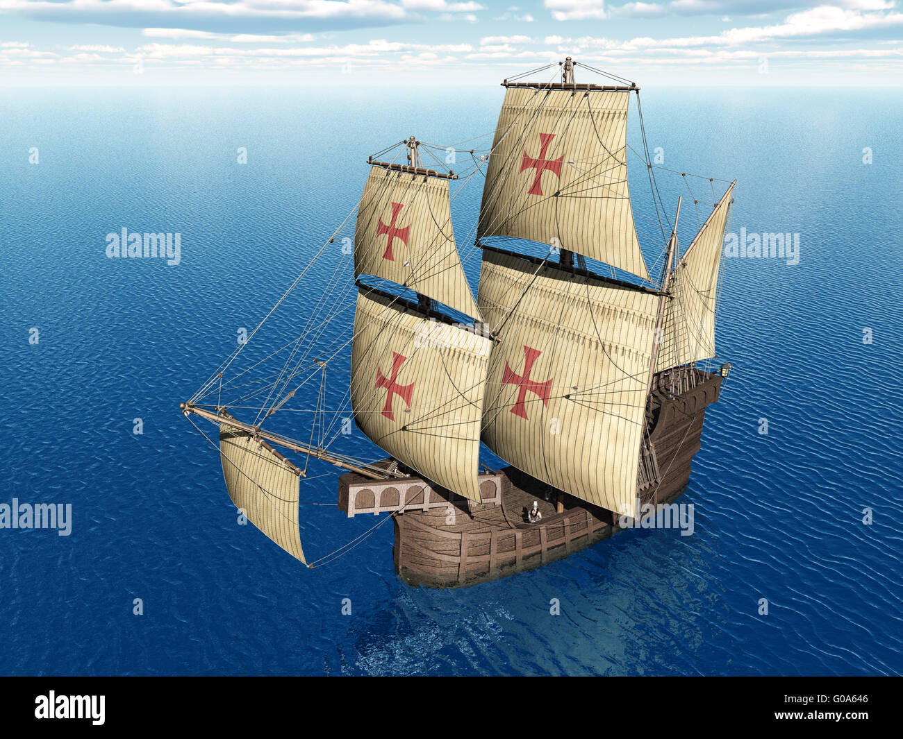 Portuguese Ship of the Fifteenth Century Stock Photo - Alamy