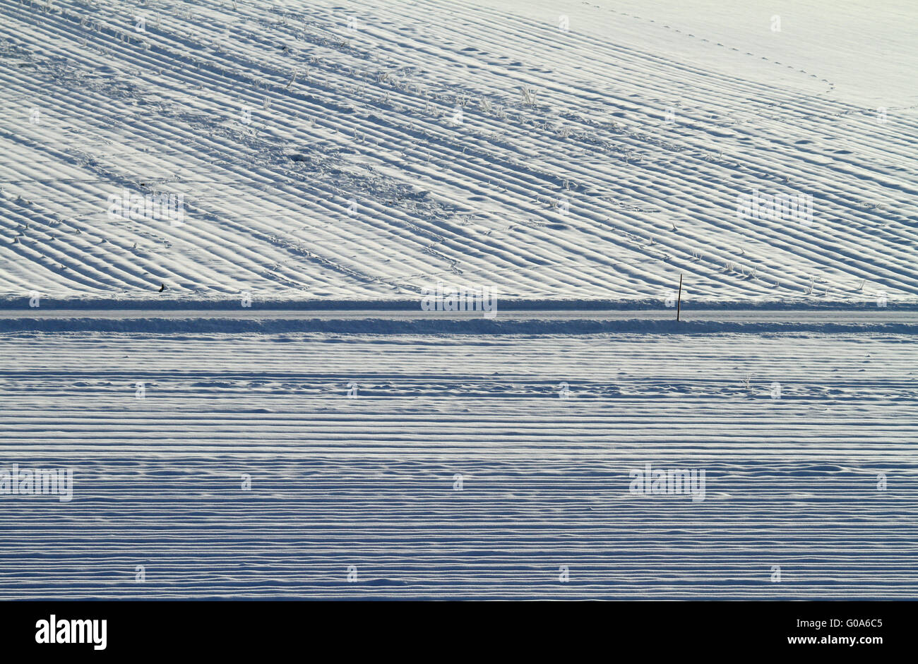 Country under a covering of snow Stock Photo - Alamy