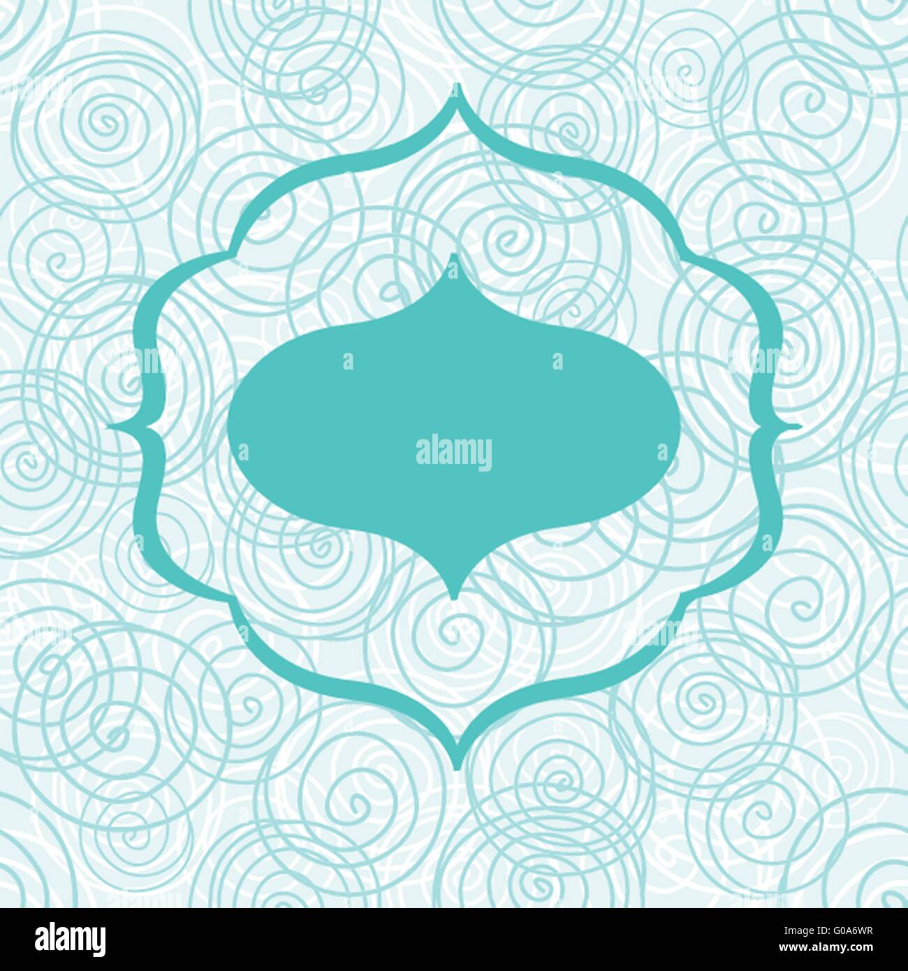 Blue arabic style frame on seamless background Stock Photo - Alamy