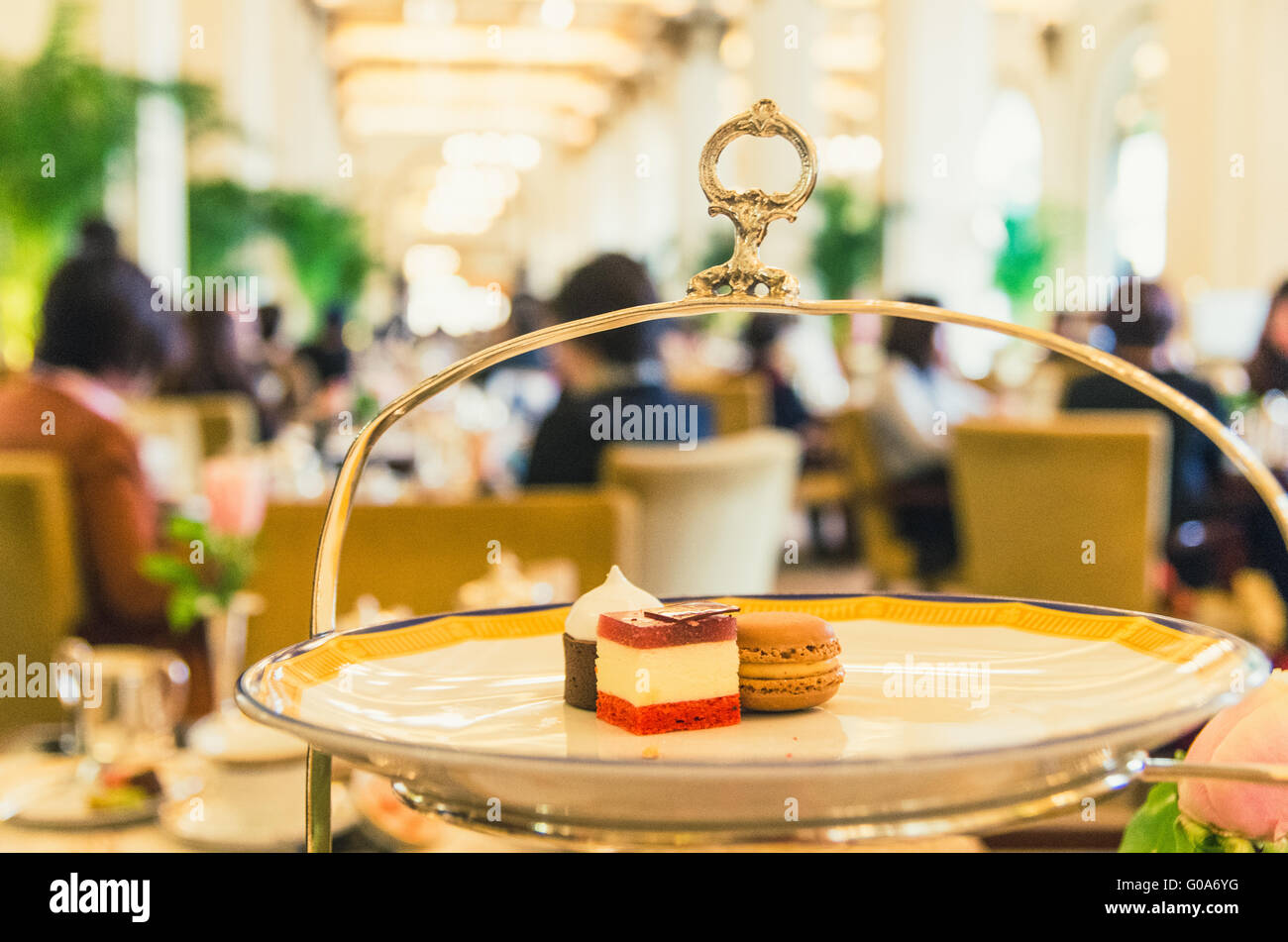 Afternoon High Tea Time at Peninsula Hong Kong Stock Photo - Alamy