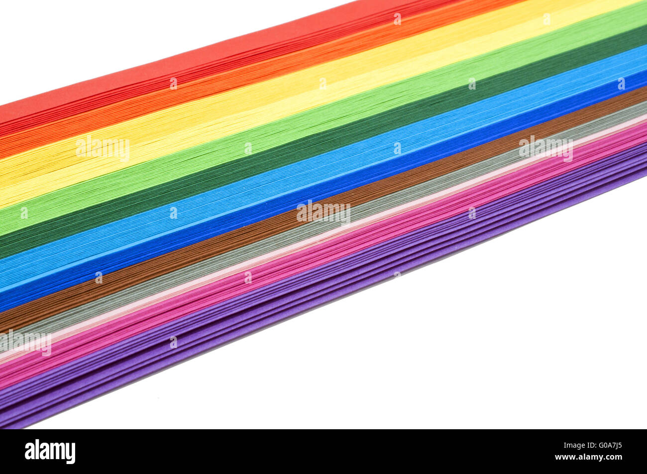 rainbow paper strips Stock Photo - Alamy
