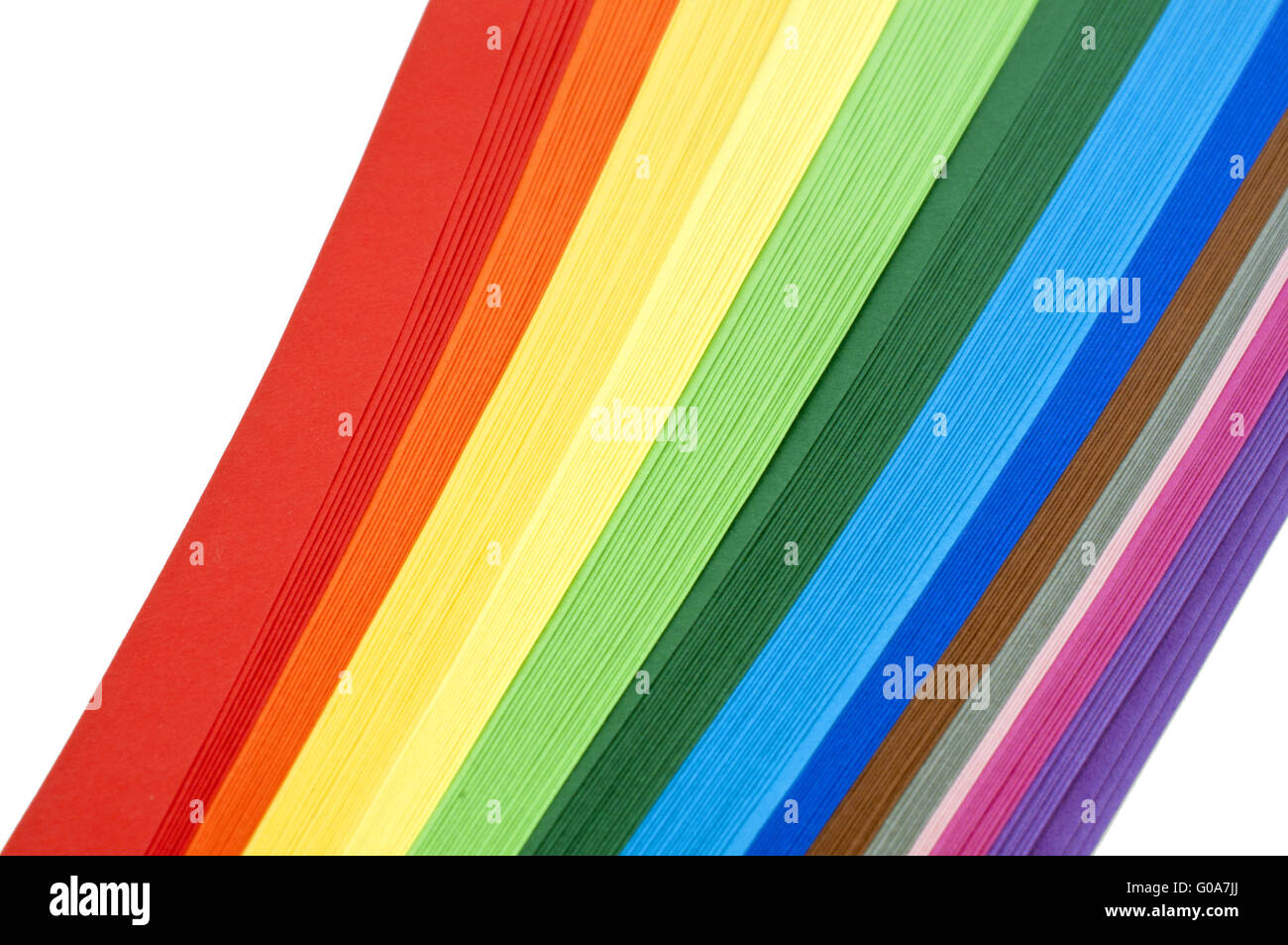 rainbow paper strips Stock Photo - Alamy