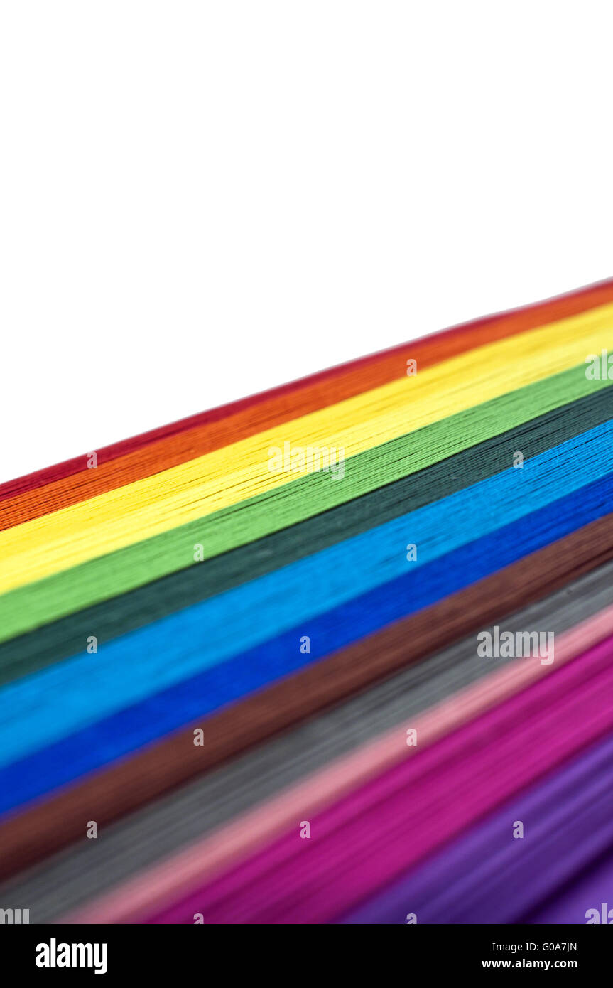 rainbow paper strips Stock Photo - Alamy