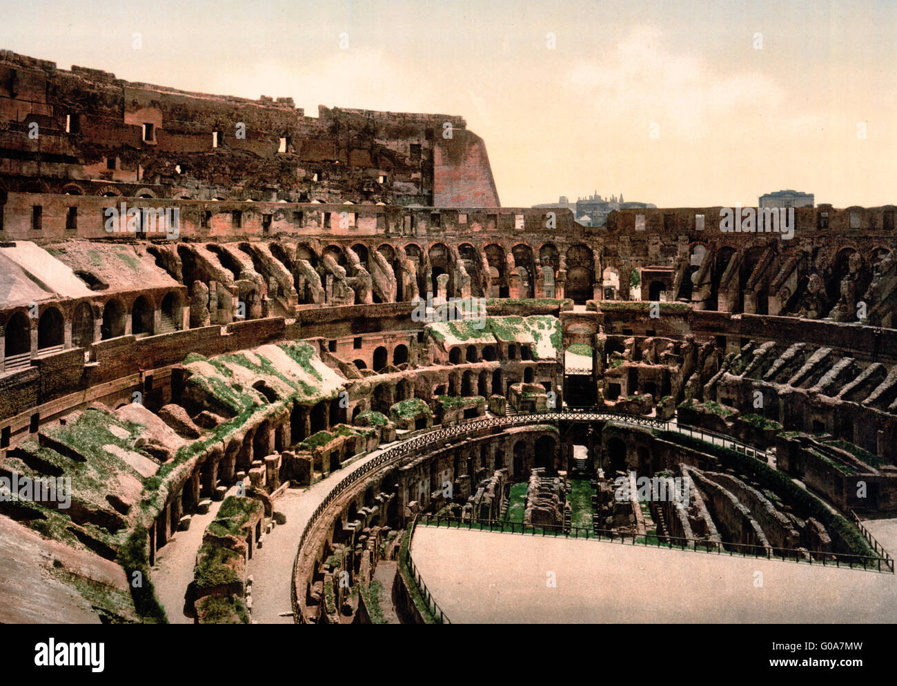 Interior of Coliseum, Rome, Italy, circa 1900 Stock Photo - Alamy