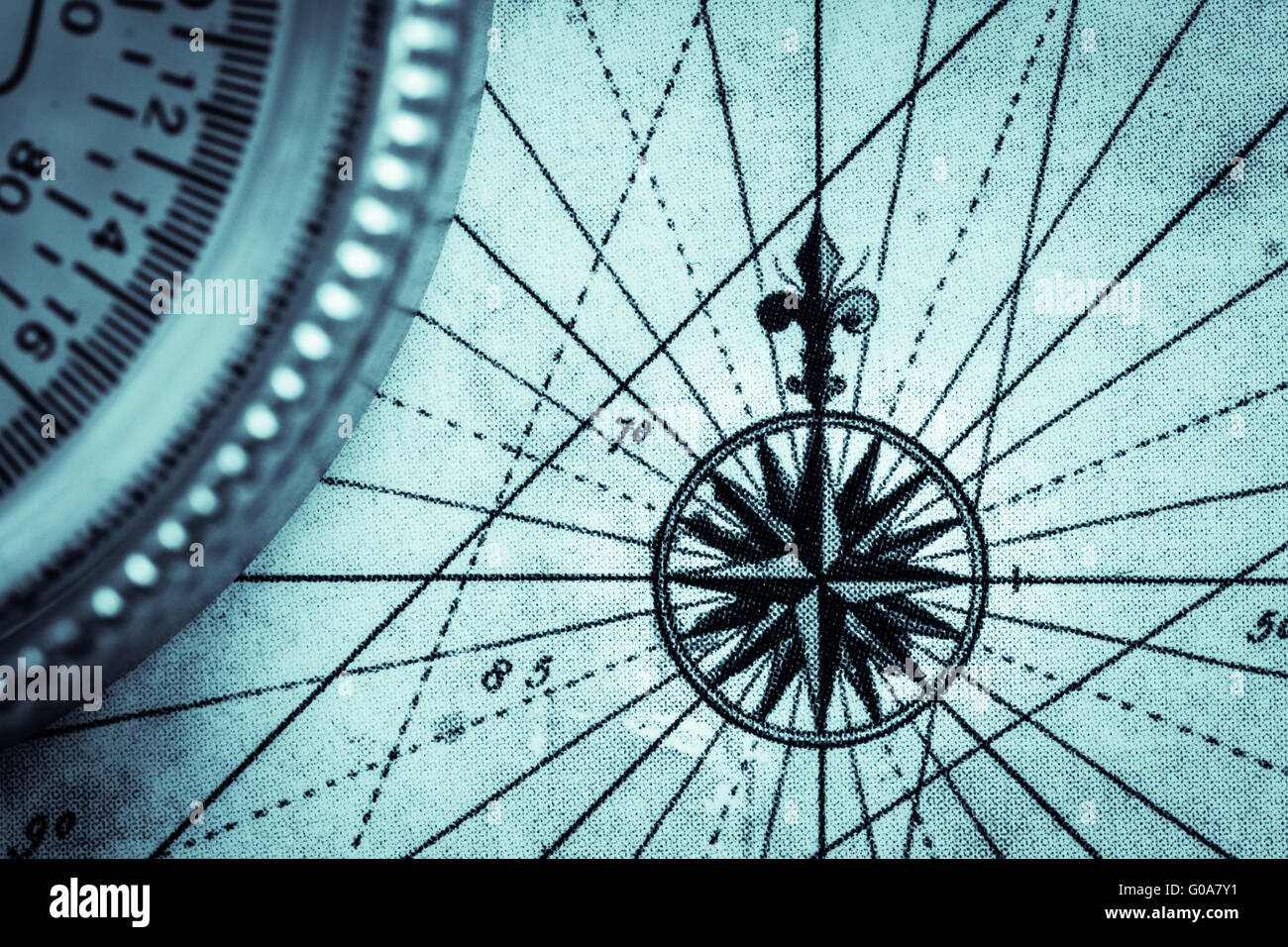 Map and Compass Stock Photo - Alamy